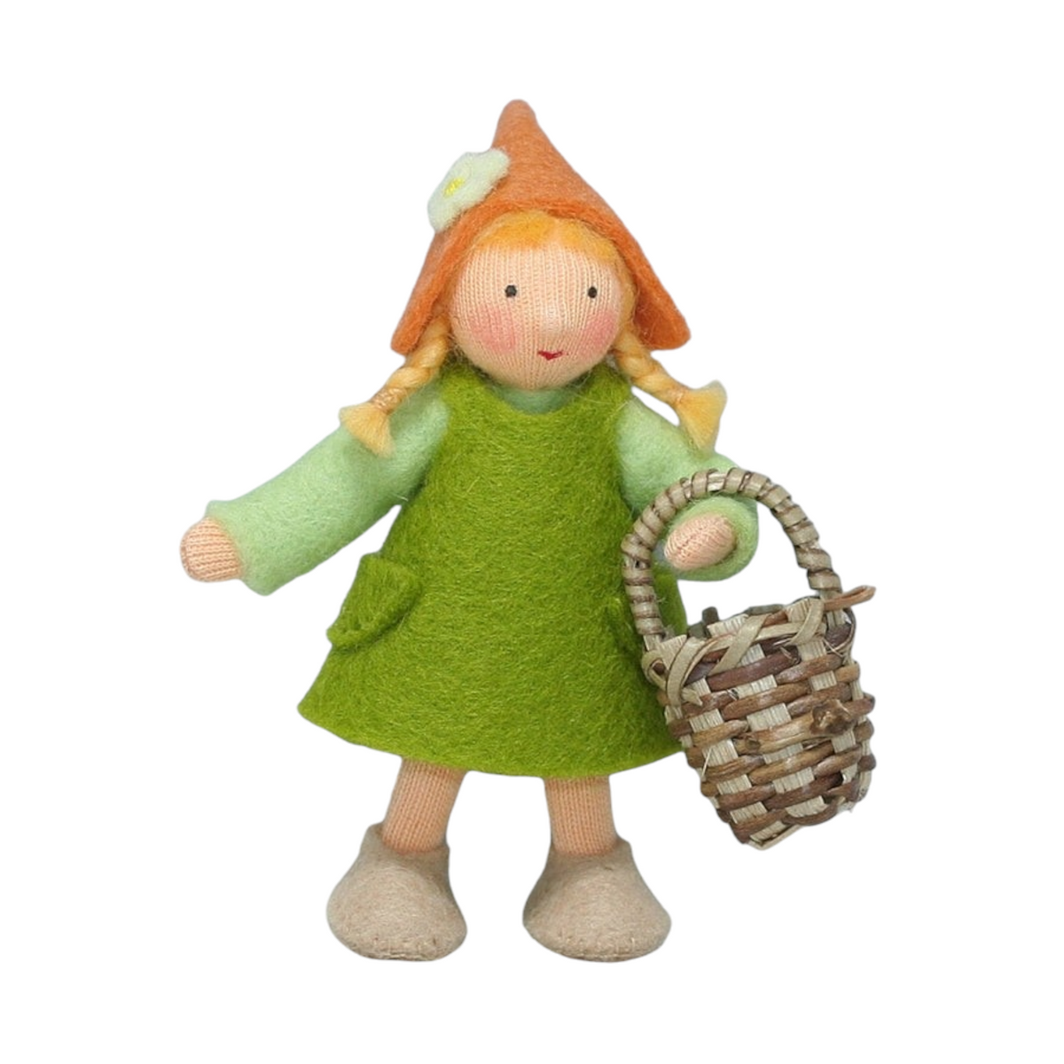 Garden Gnome Girl, a wool felt spring gnome doll handmade by Ambrosius ...