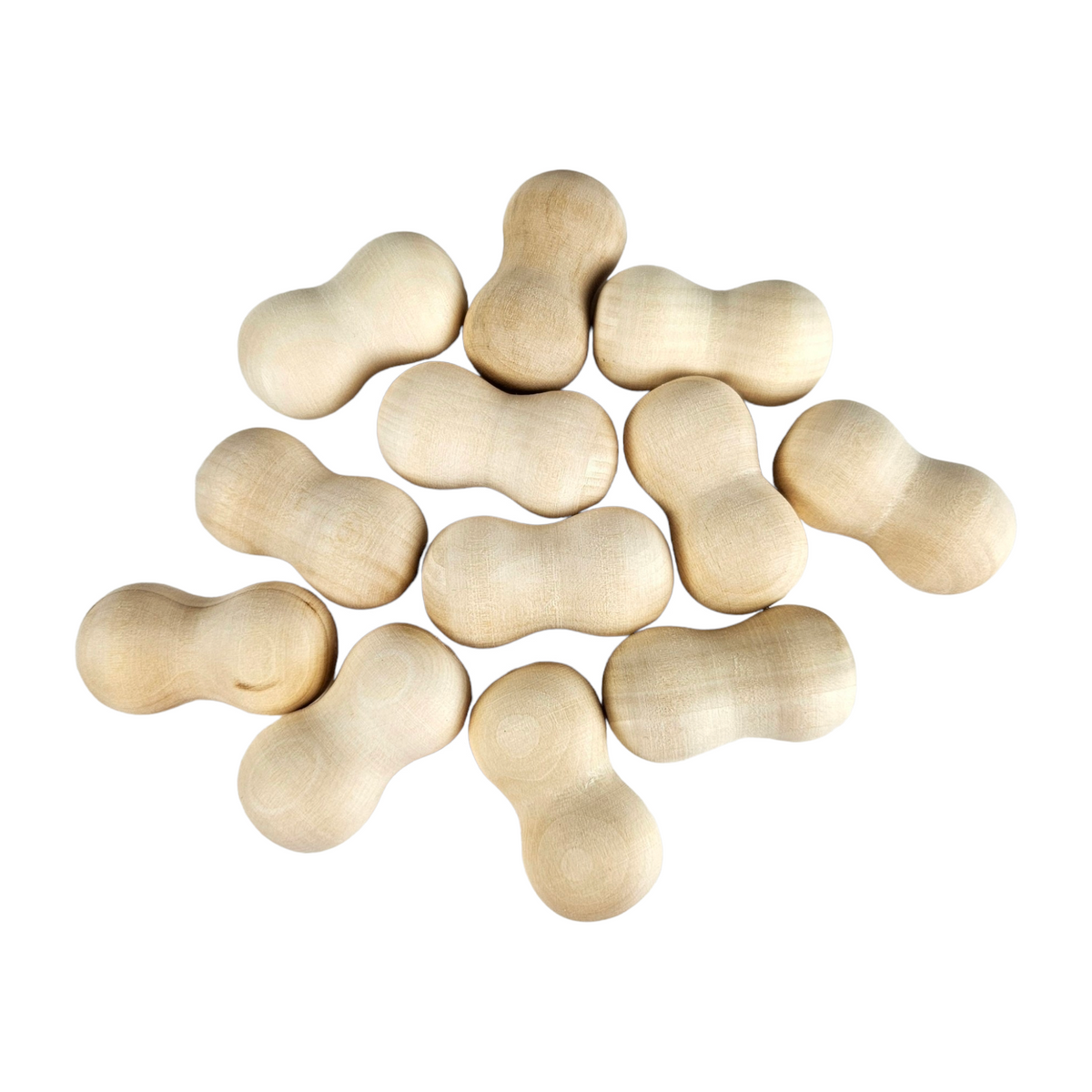 Mini Wooden Peanuts, Unfinished for Crafting & DIY Toys – Playspire LLC