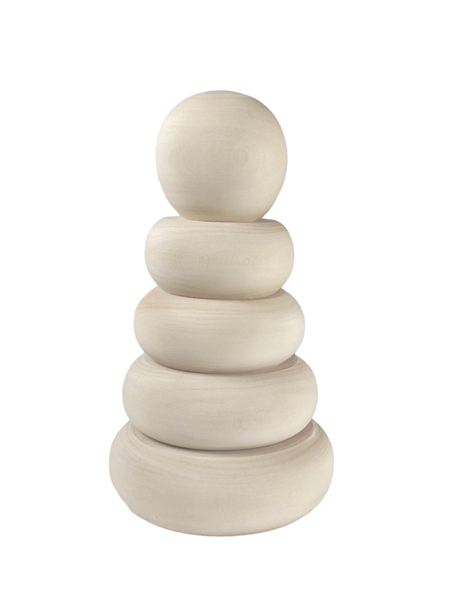Unfinished Wood Ring Stacking Toy for DIY – Playspire LLC