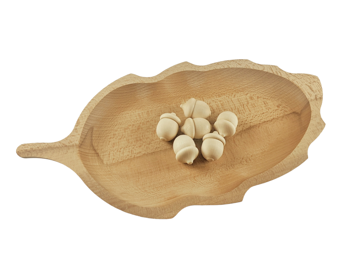 Wood Leaf Tray Unfinished | Natural Rustic Decor – Playspire LLC